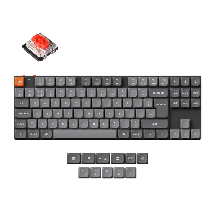 Keychron K1 Max QMK Wireless Custom Mechanical Keyboard ISO Layout Col ...