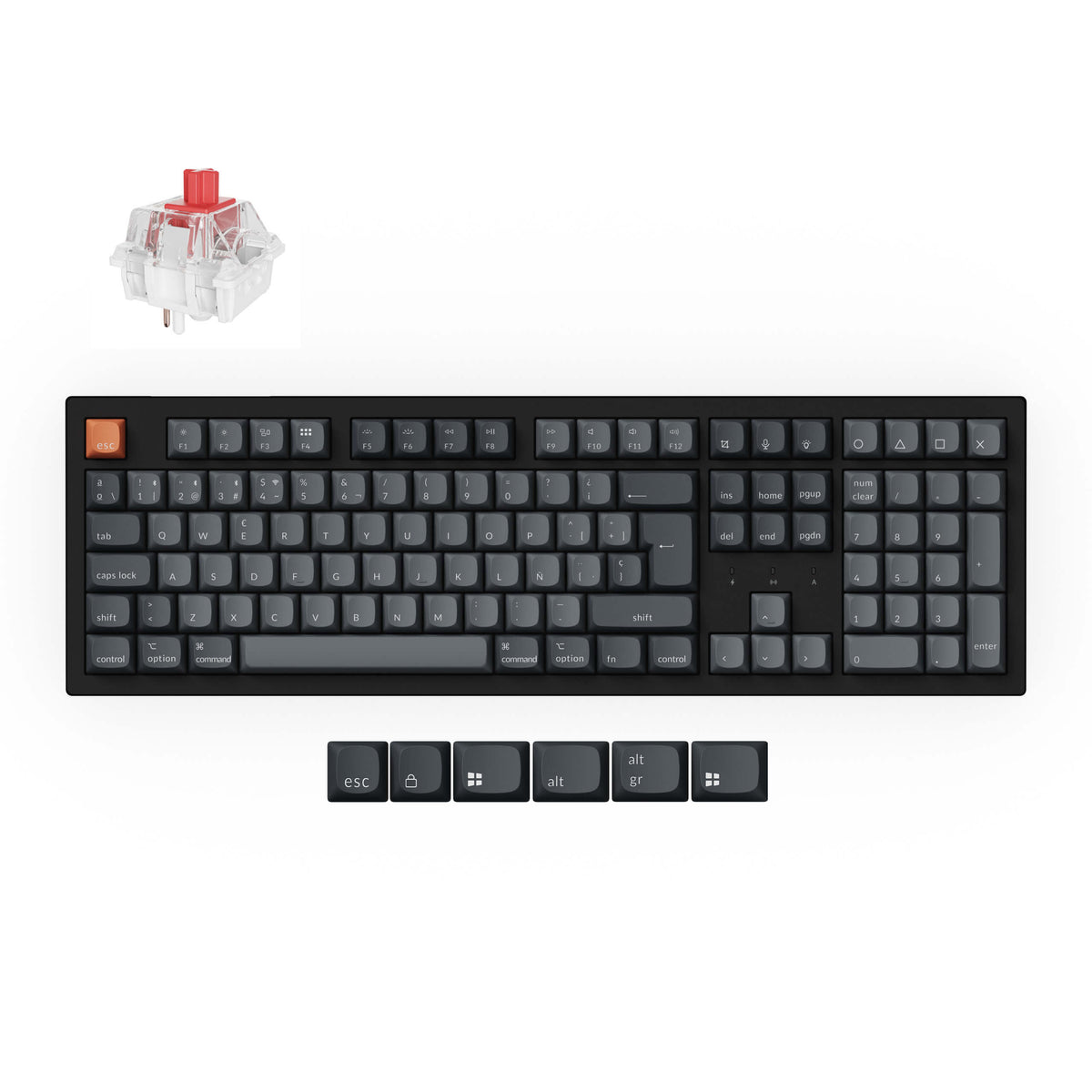 Keychron K10 Max QMK Kabellose Custom mechanische Tastatur ISO-Layout ...