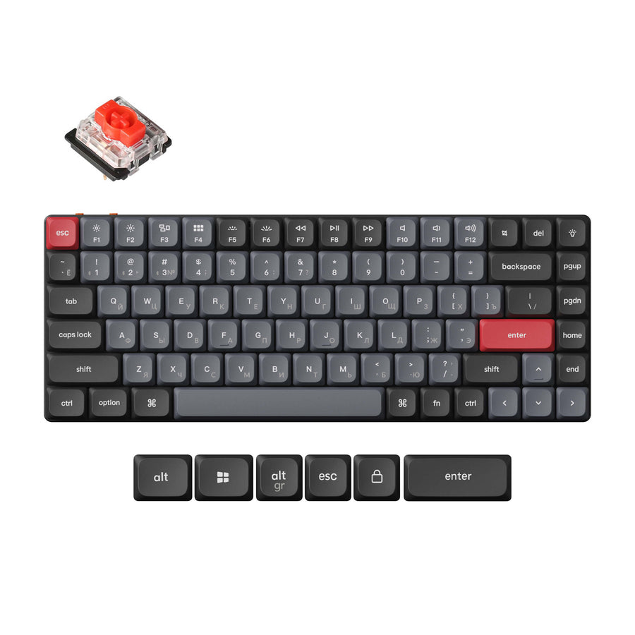 Keychron K3 Pro QMK/VIA Wireless Custom Mechanical Keyboard (Russian R ...