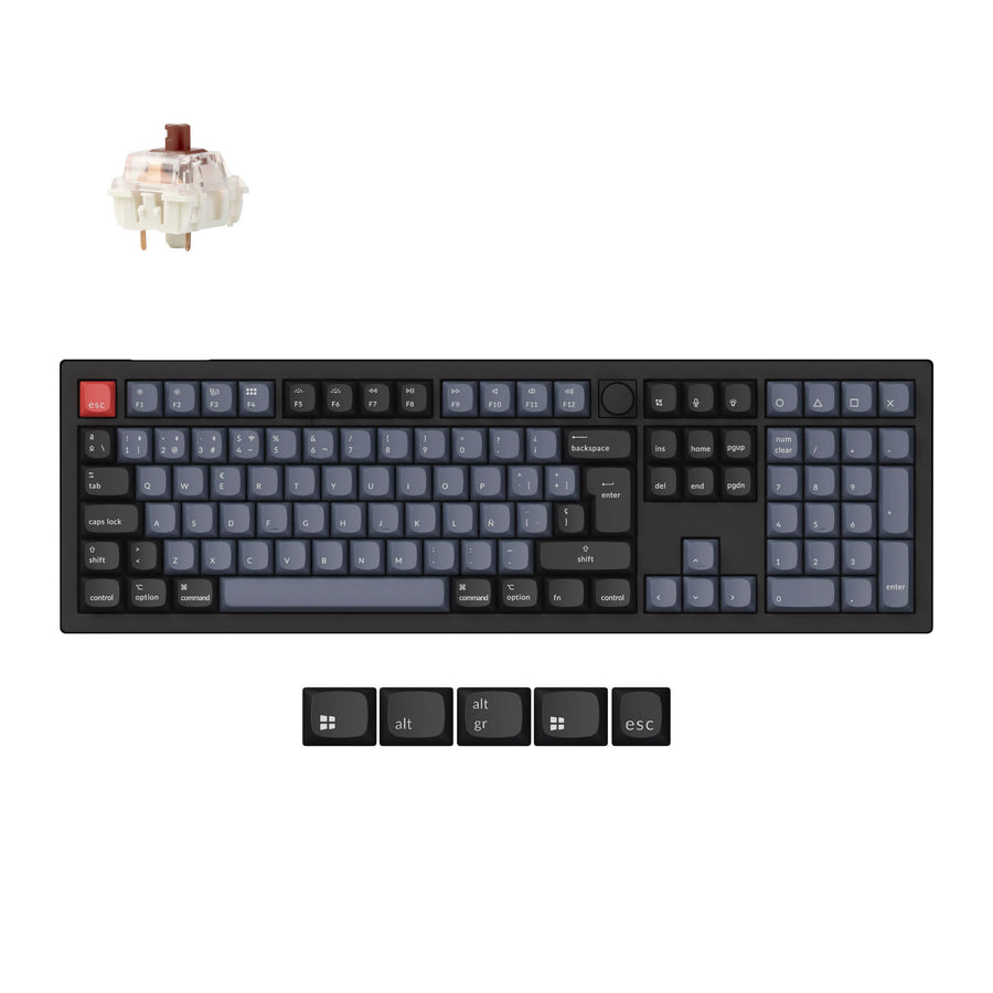 Keychron V6 Max QMK Wireless Custom Mechanical Keyboard ISO Layout Col ...