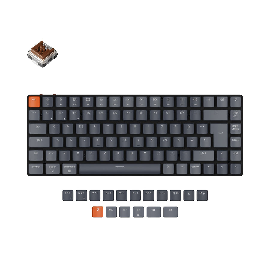 Keychron K3 Ultraschlanke kabellose mechanische Tastatur (deutsches IS ...